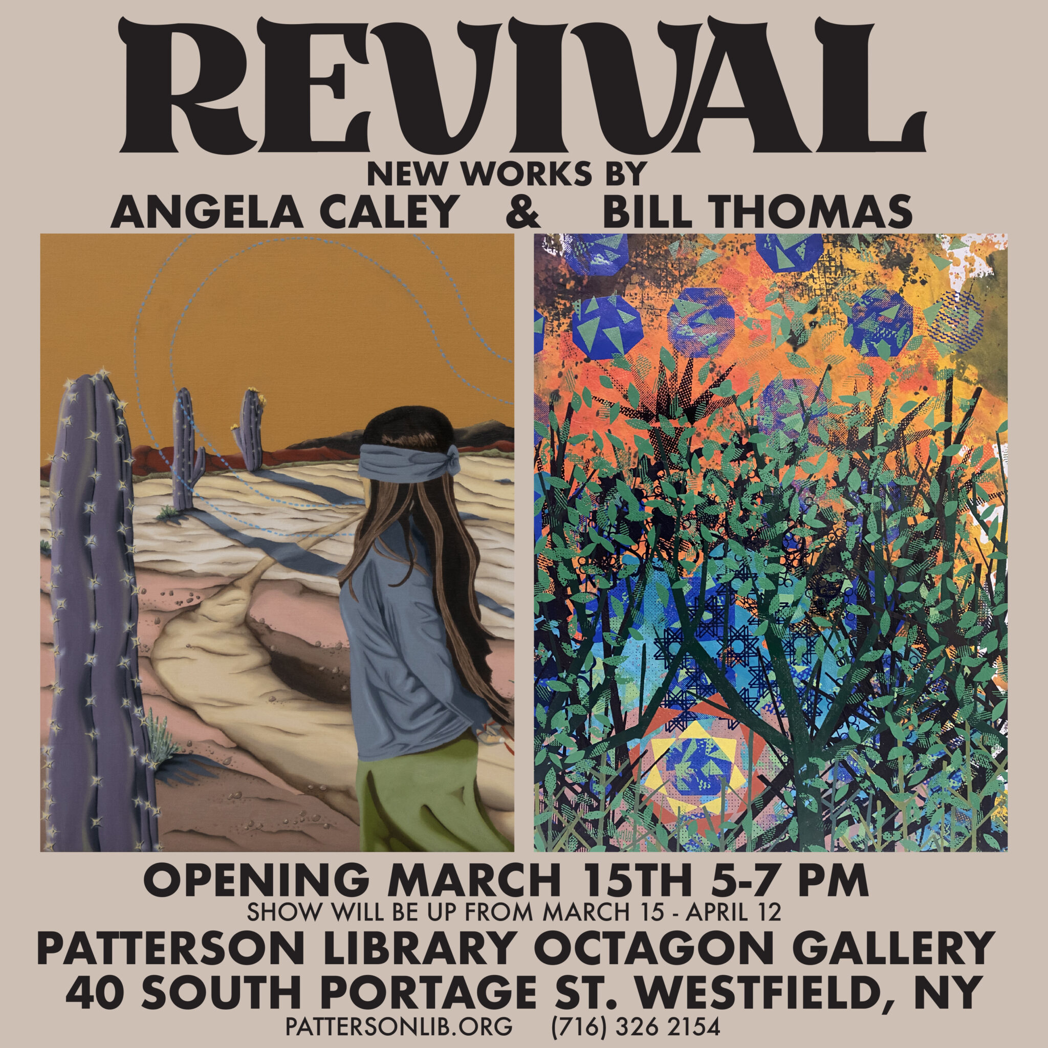 Angela Caley and Bill Thomas “Revival” – Patterson Library