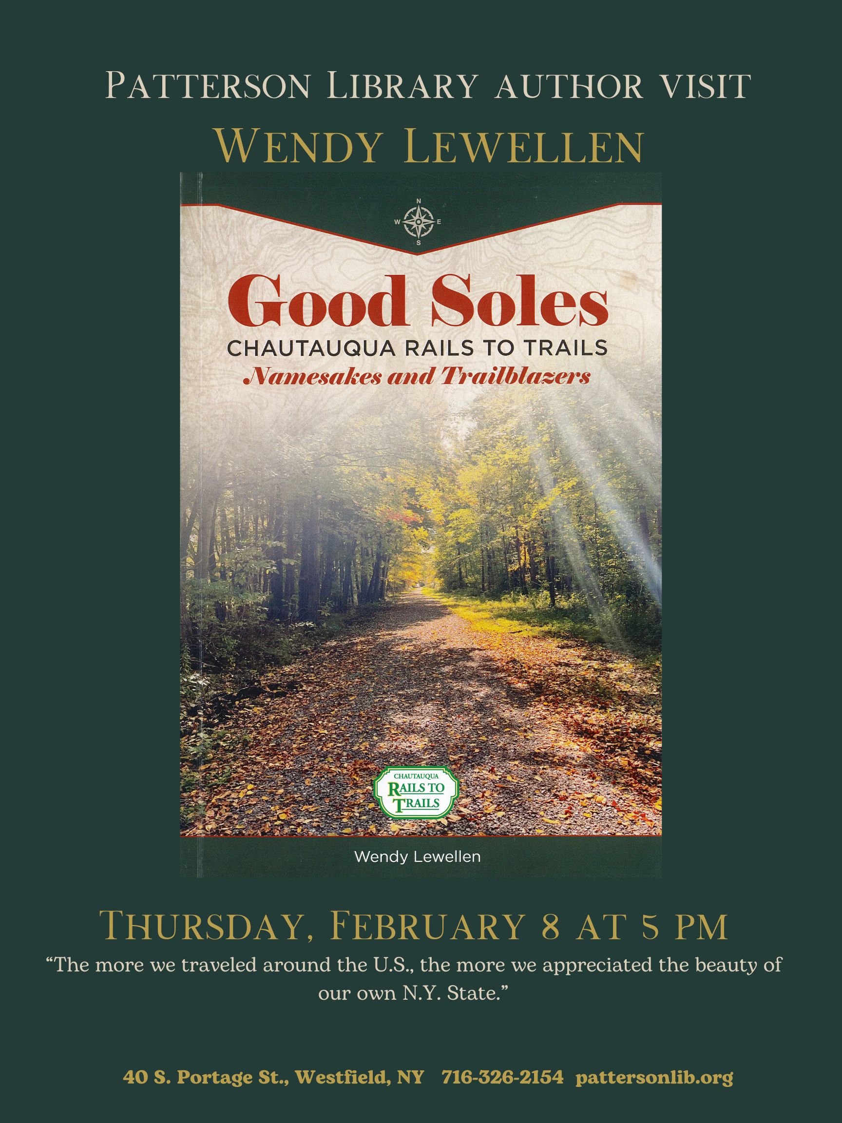 Author visit with Wendy Lewellen “Good Soles” – Patterson Library